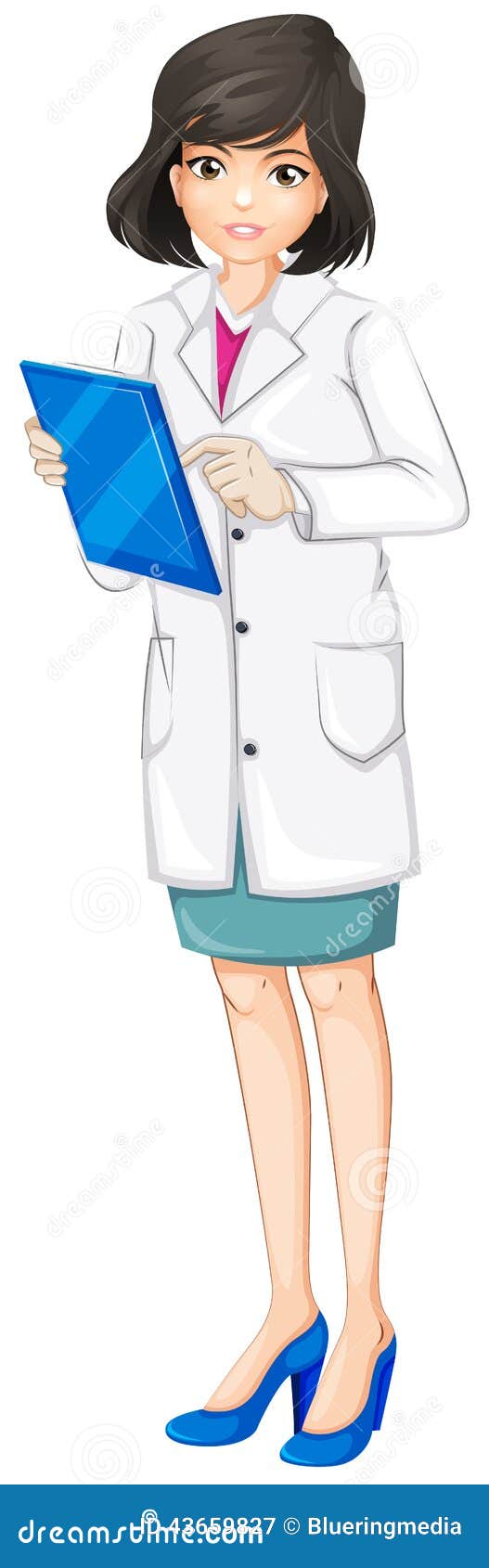 A female doctor stock vector. Illustration of practitioner - 43659827