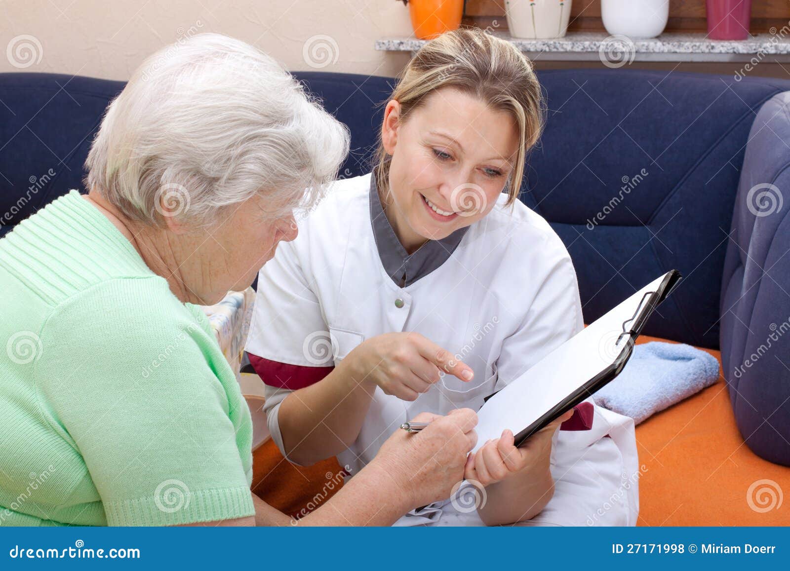Female Doctor Makes an Checkup Stock Photo - Image of notice, happiness ...