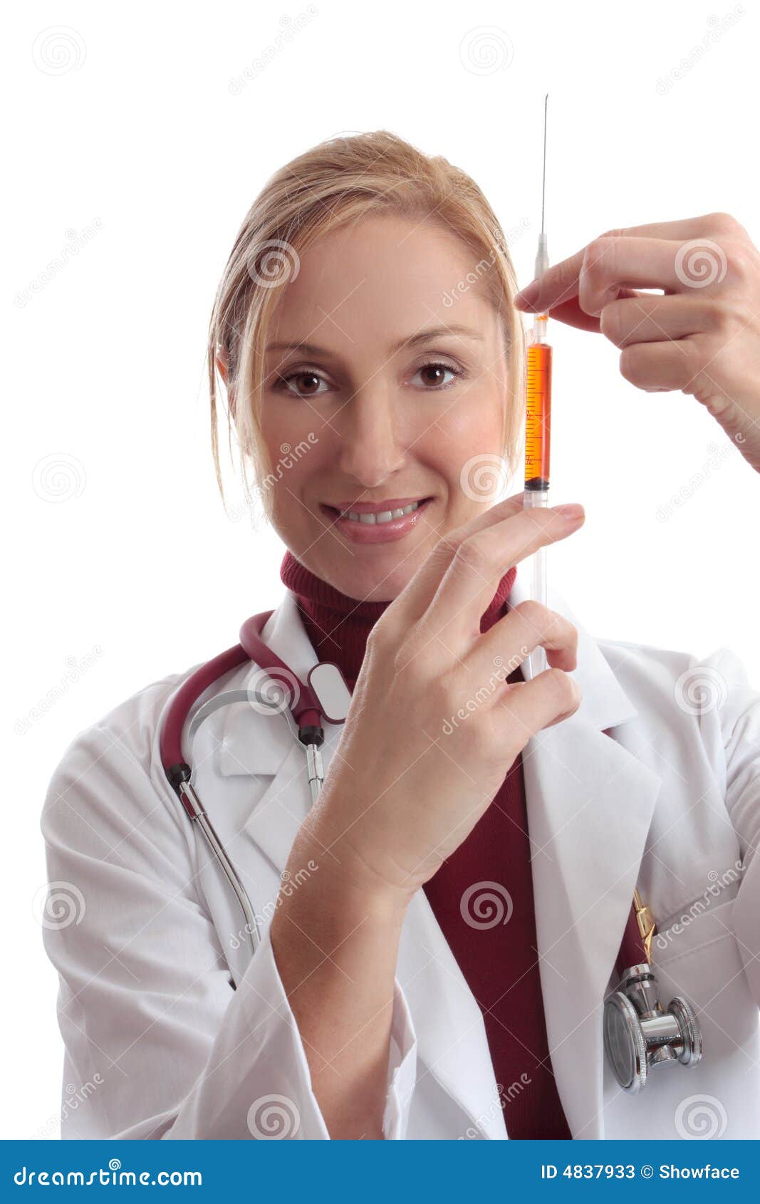 Female Doctor with Medical Syringe Stock Image - Image of doctor ...