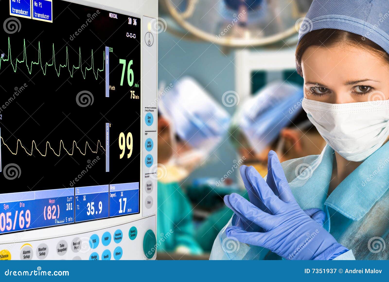 Female Doctor in Operation Room Stock Image - Image of instruments ...