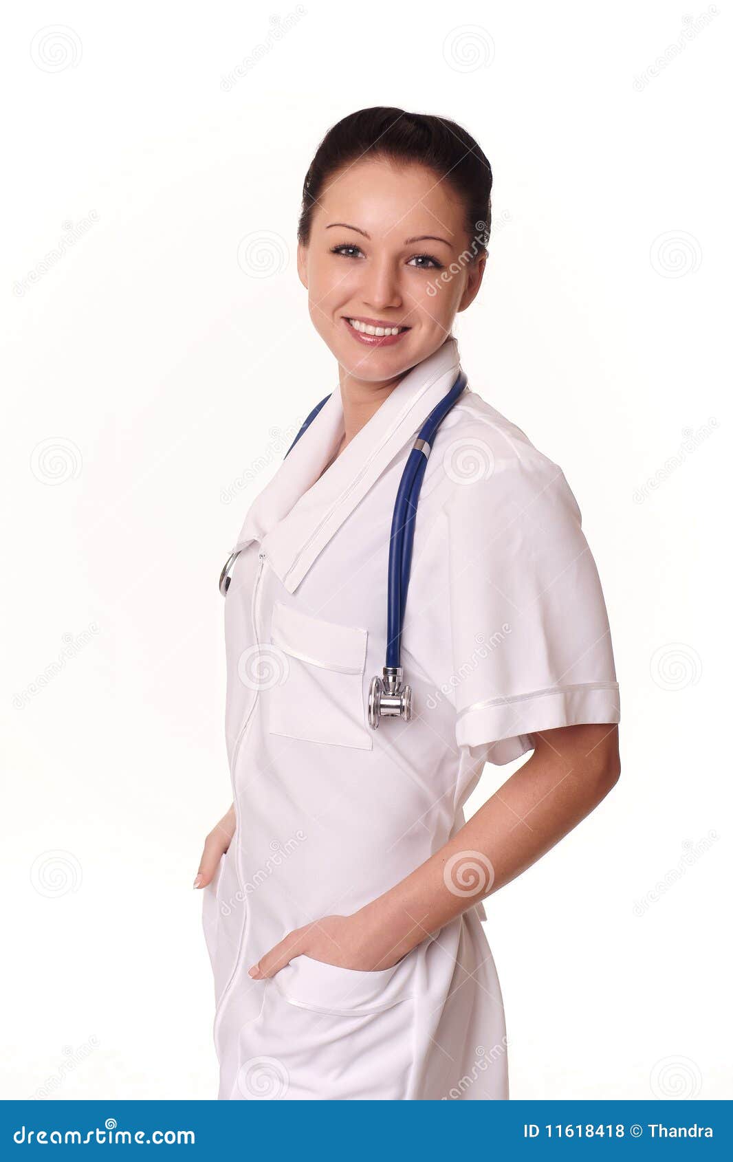 Female doctor over white stock photo. Image of beautiful - 11618418