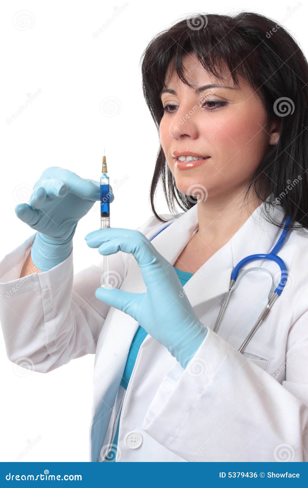 Female Doctor Preparing Syringe Stock Photo - Image of needle, drugs ...