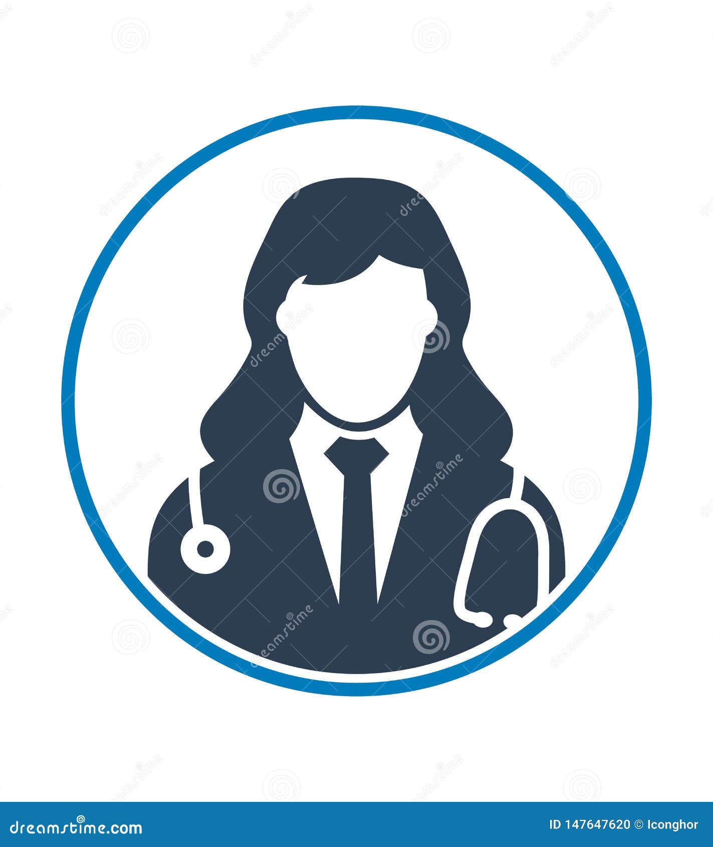 Female Doctor Profile Icon. Stock Vector - Illustration of care ...