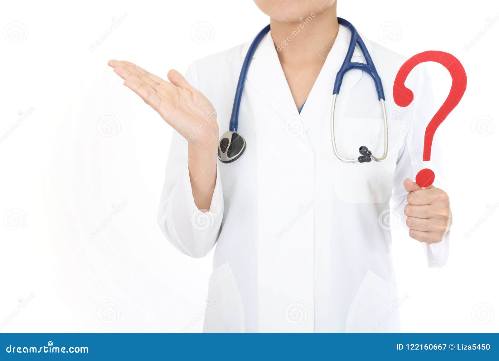 Female Doctor with a Question Mark Stock Image - Image of businesswoman ...