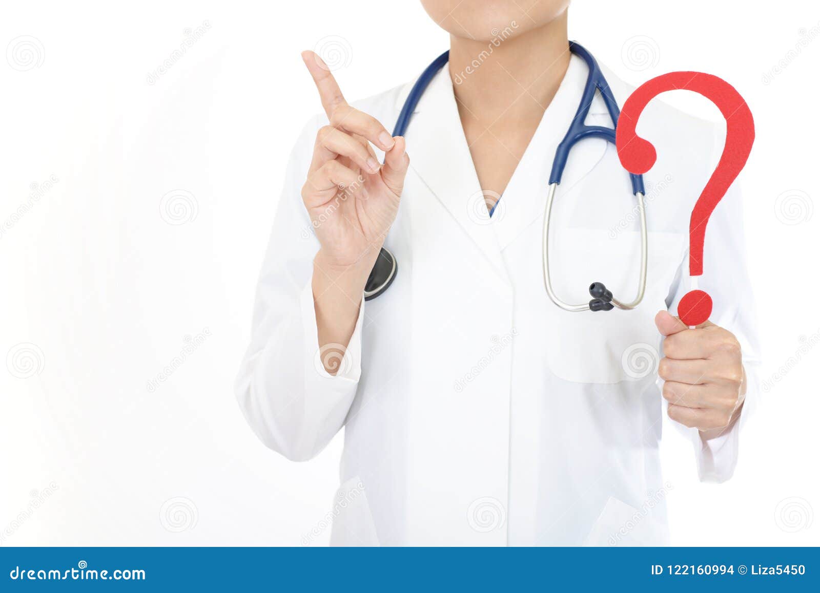 Female Doctor with a Question Mark Stock Photo - Image of hospital ...