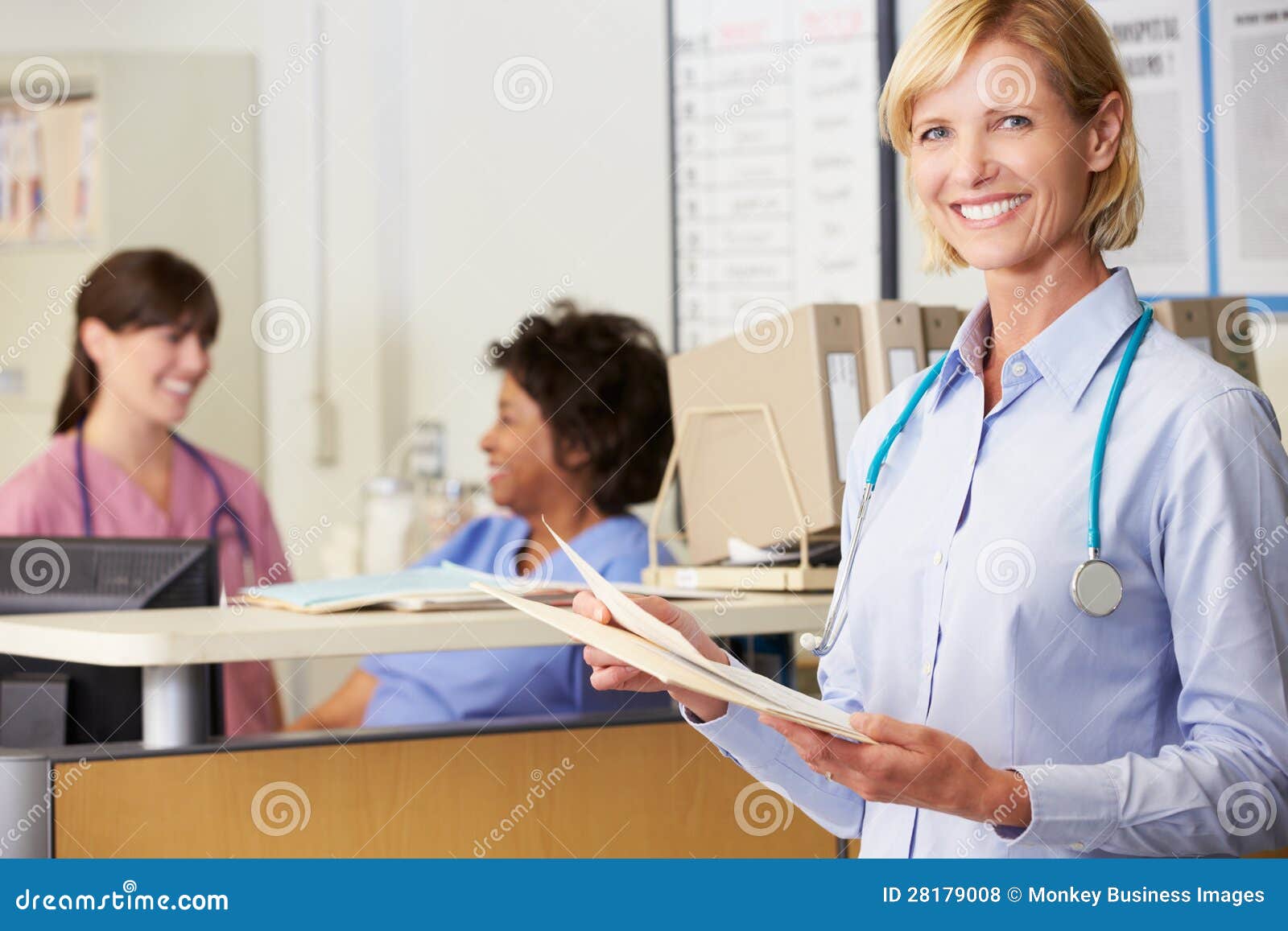 Doctor Reading Patient Chart Royalty-Free Stock Image | CartoonDealer ...