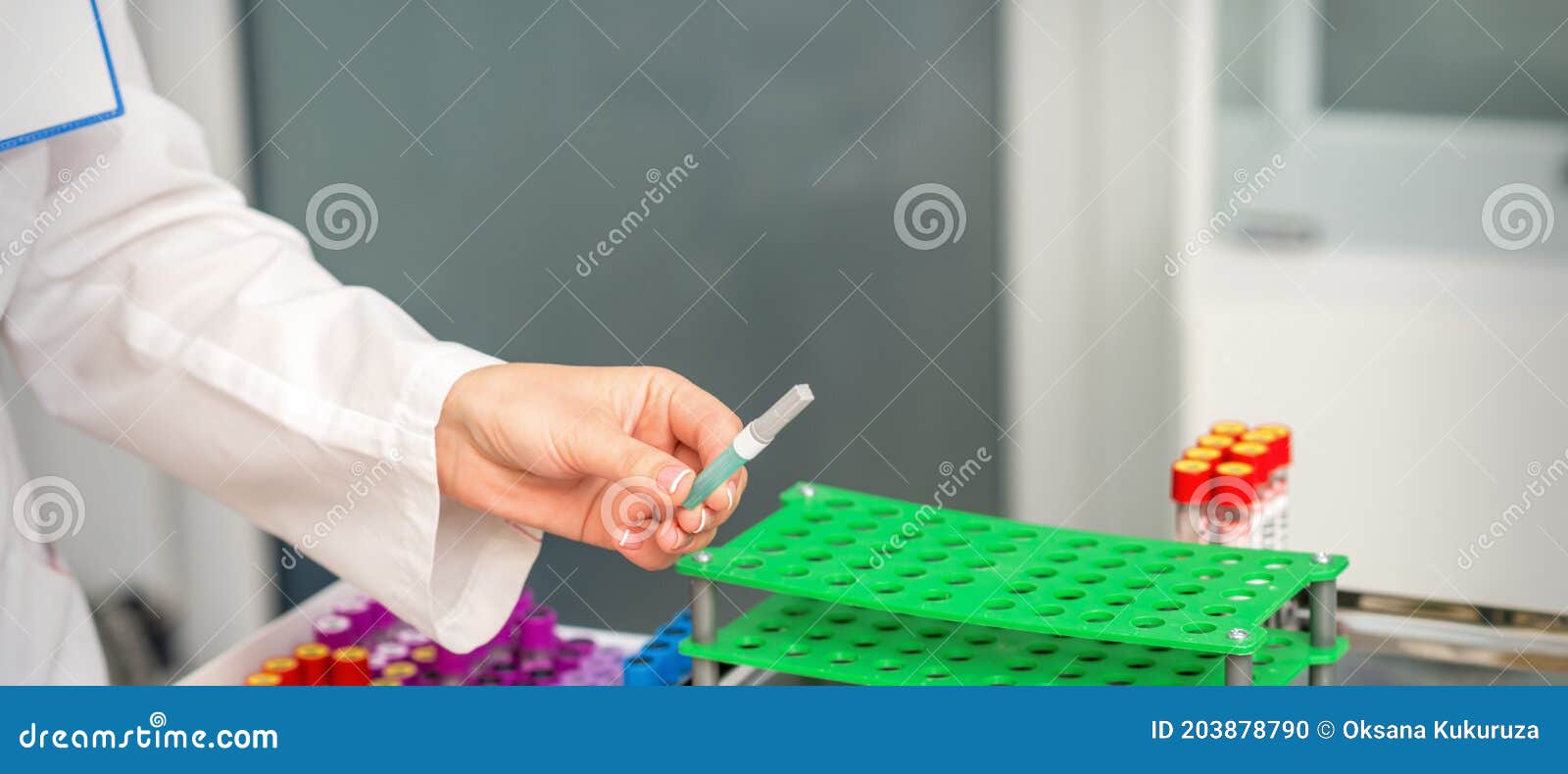 Prepare Tools for Blood Sampling Stock Photo - Image of development ...