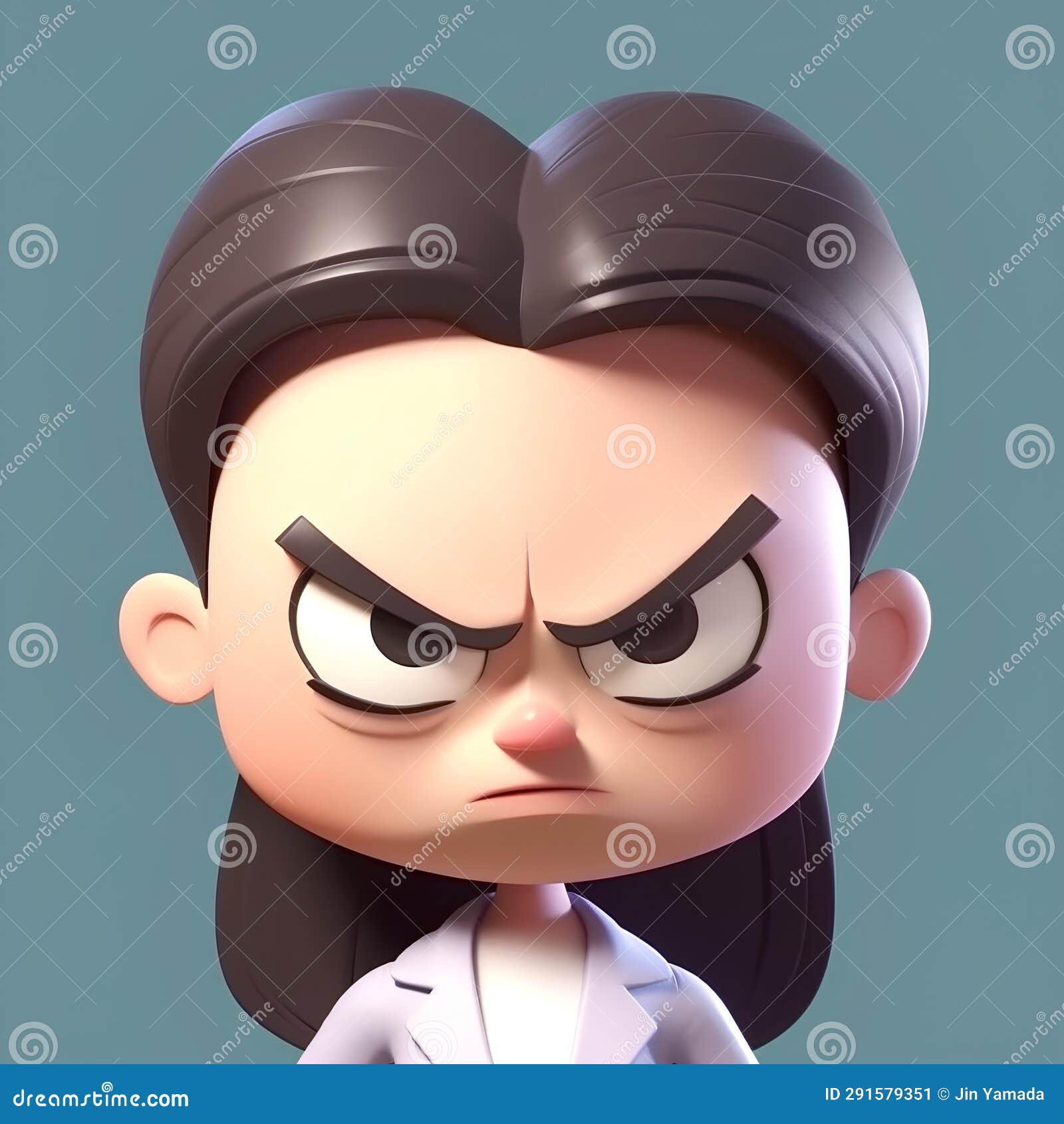 Female Doctor with Sad Expression on Her Face, 3d Rendering. Stock ...