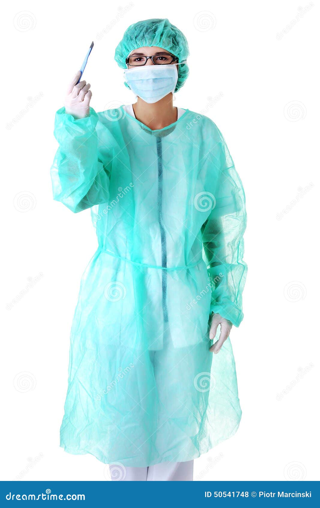 Female Doctor with a Scalpel Stock Photo - Image of medical, health ...