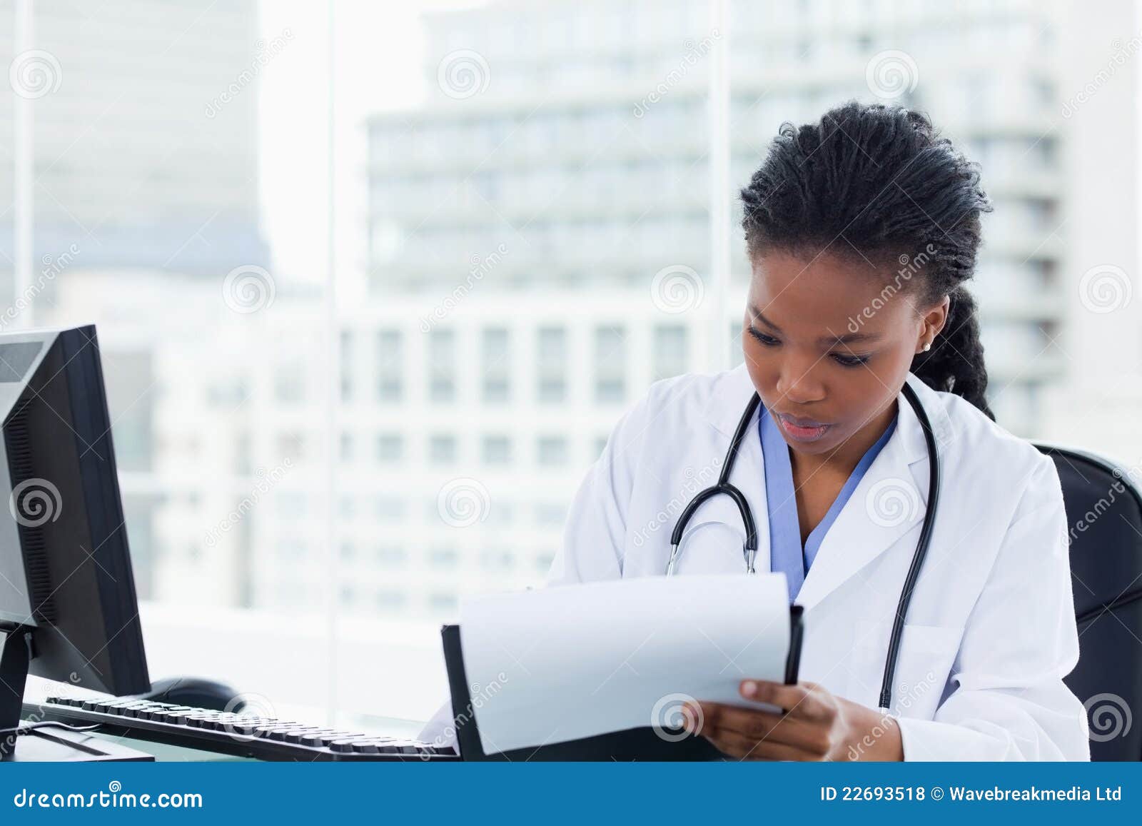 Female Doctor Signing a Document Stock Photo - Image of paper, person ...