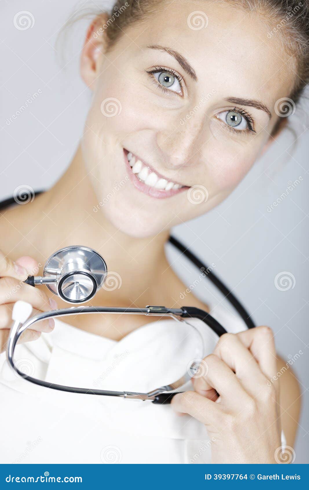 Female Doctor with Stethoscope Stock Photo - Image of attractive ...