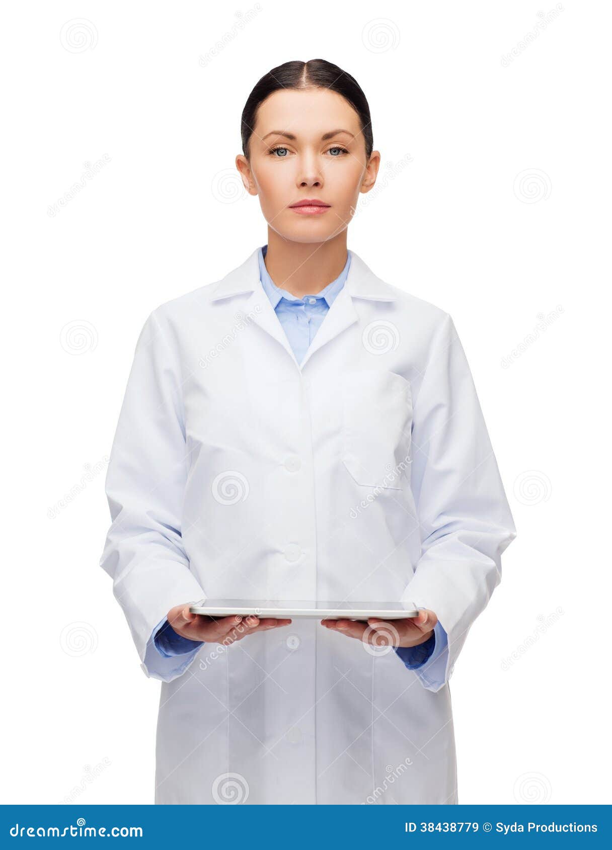 Female Doctor without Stethoscope and Tablet Pc Stock Image - Image of ...