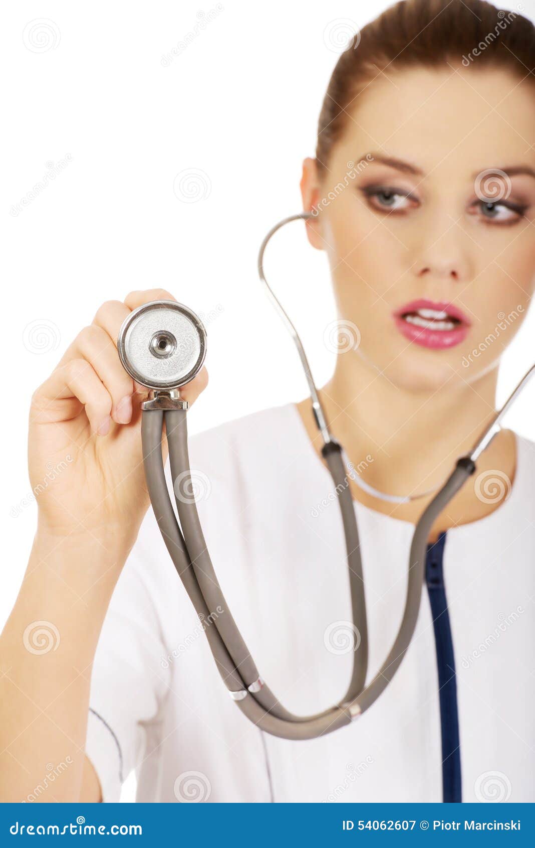 Female Doctor with Stethoscope. Stock Image - Image of fine, adult ...