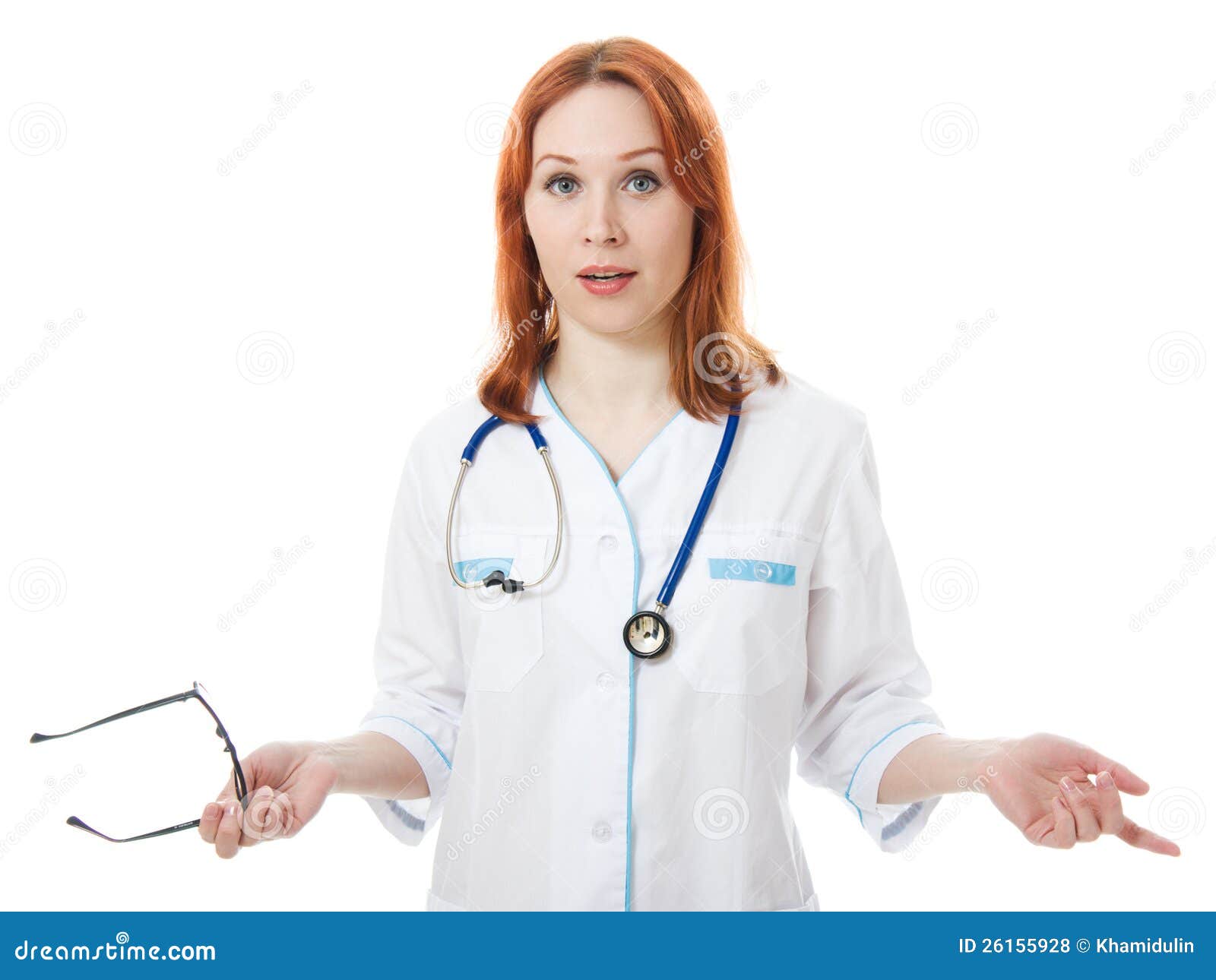 Female Doctor Surprised Expression Stock Photo - Image of caucasian ...