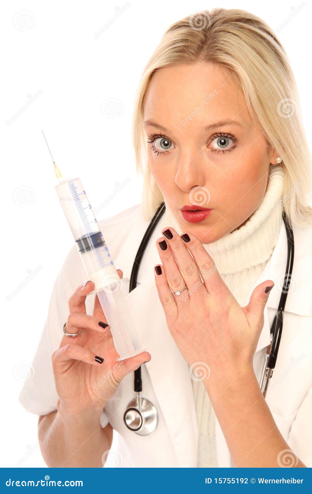 Female Doctor with a Syringe Stock Photo - Image of woman, help: 15755192