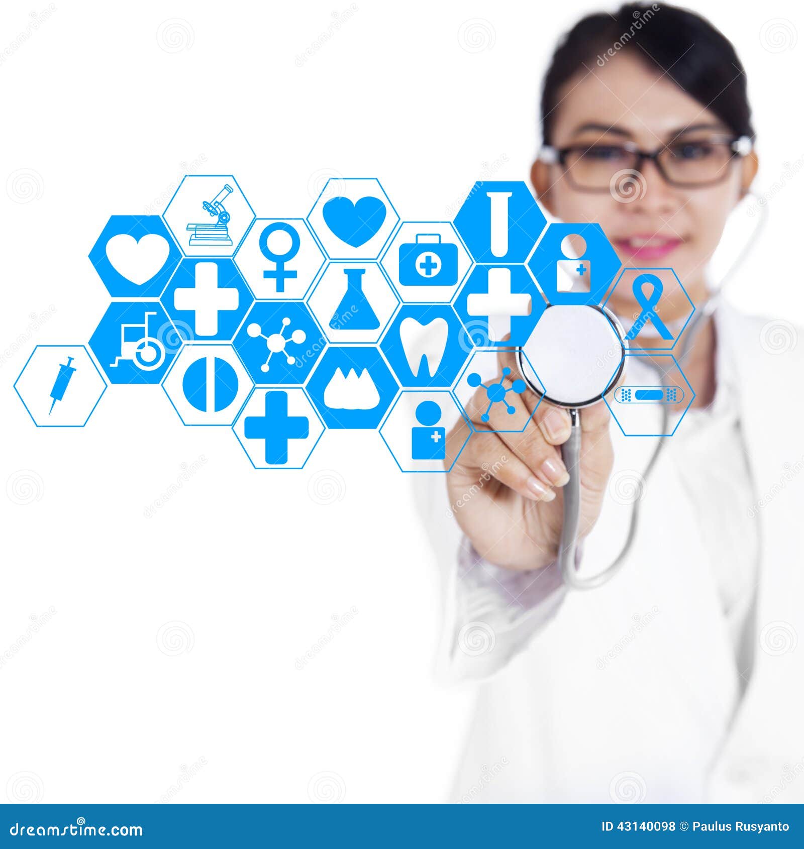 Female Doctor Using Modern Technology 1 Stock Photo - Image of hispanic ...