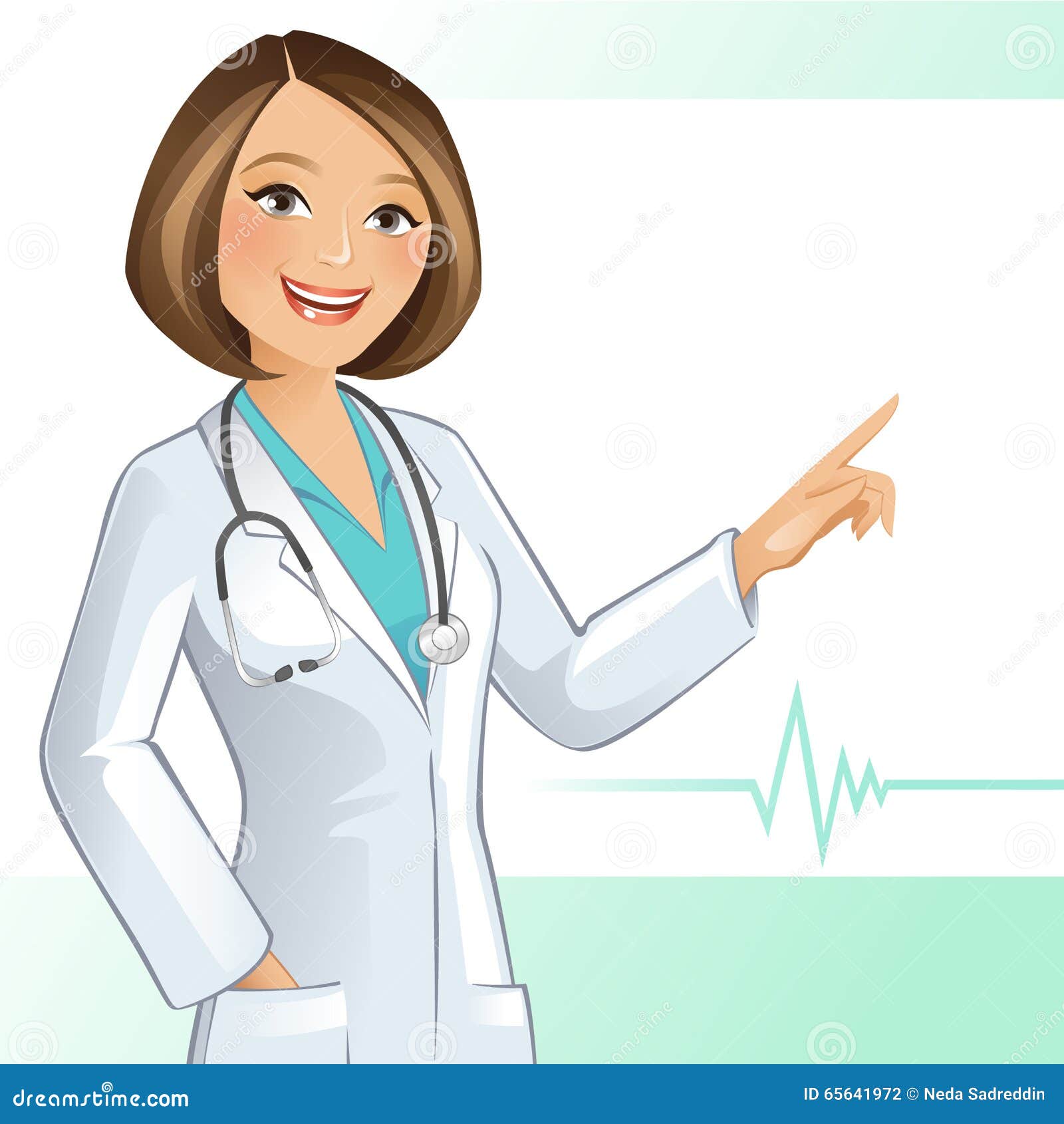 Female Doctor stock vector. Illustration of friendly - 65641972