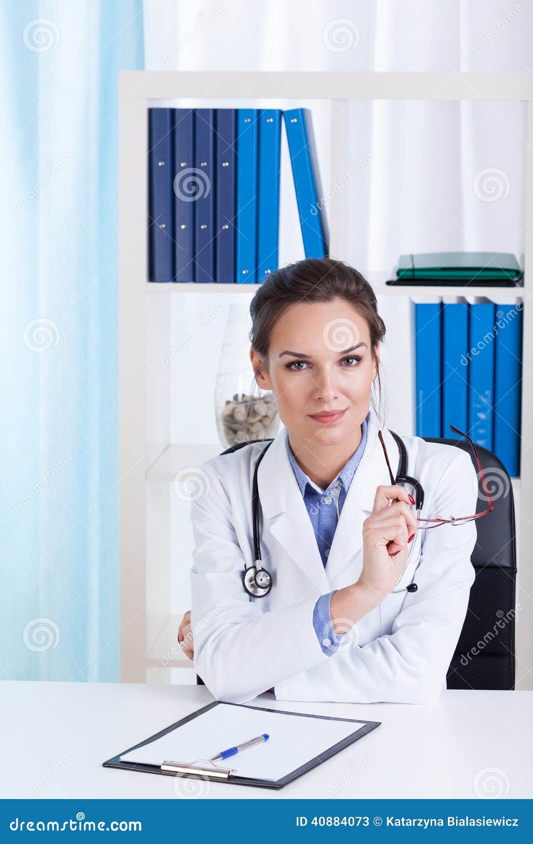 Female doctor at work stock image. Image of medicine - 40884073