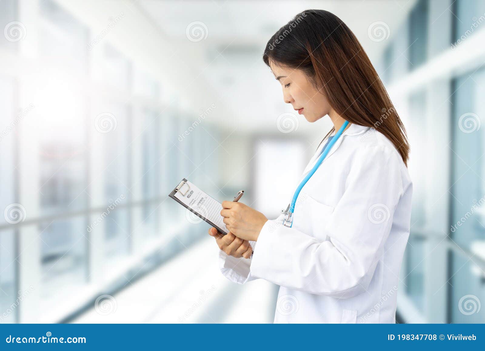 Female doctor at work stock photo. Image of health, check - 198347708