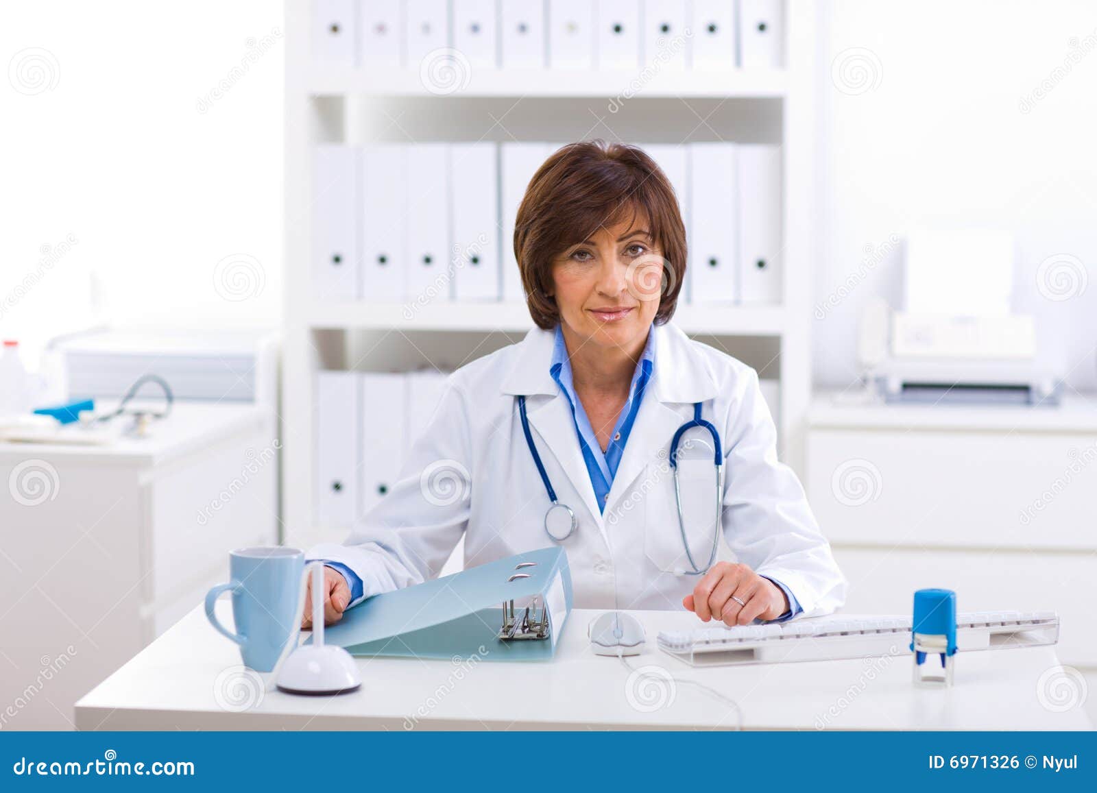 Female doctor working stock photo. Image of health, inside - 6971326