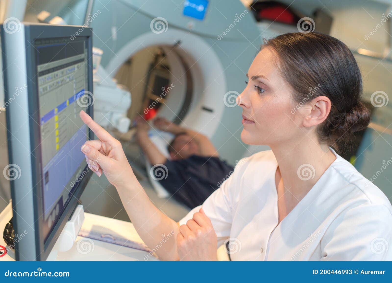 Female Doctor Working with Computer Stock Image - Image of isolated ...