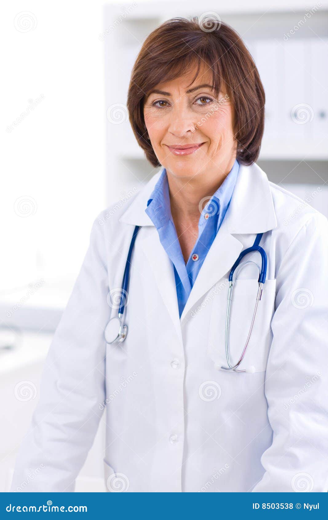 Female Doctor Working at Office Stock Photo - Image of casual, doctors ...