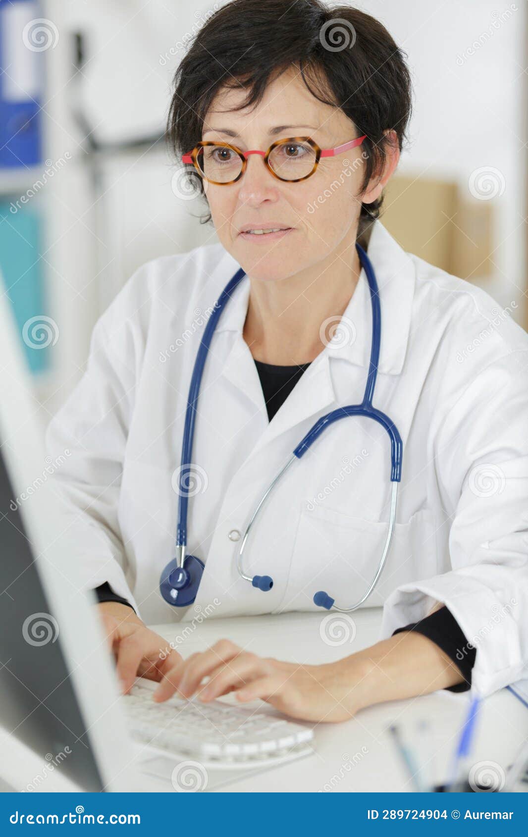 Female Doctors Working Together Stock Photo - Image of posing, adult ...