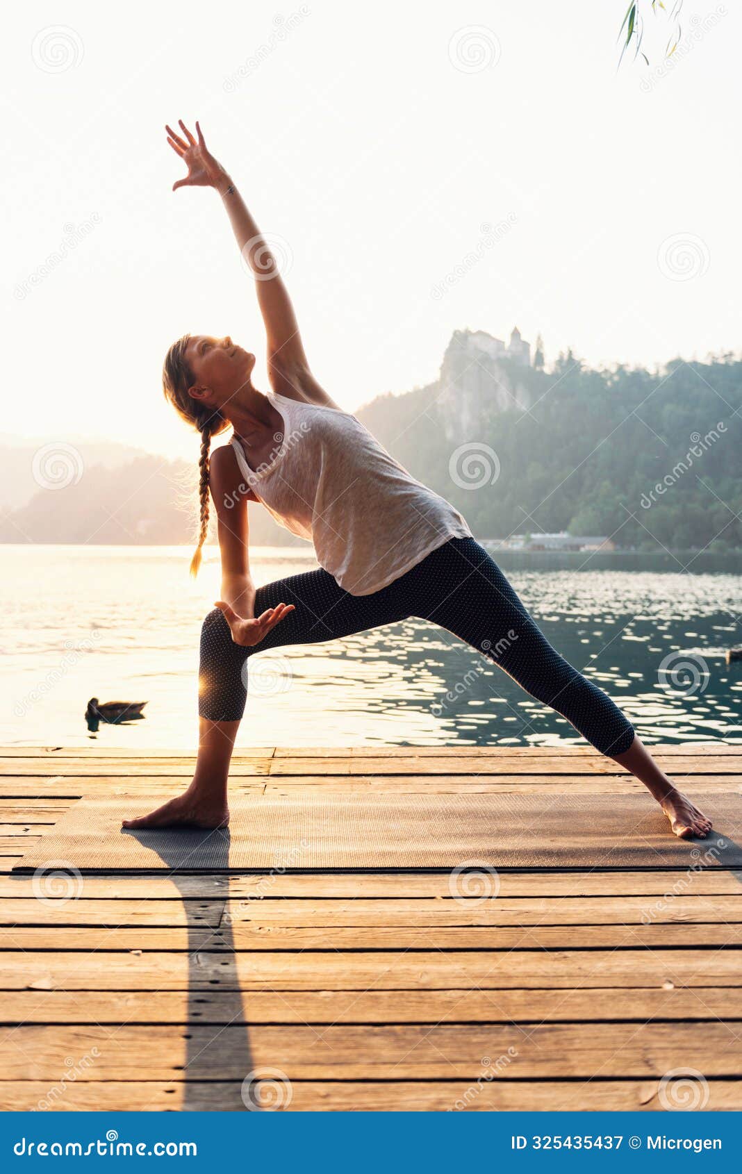 Extended Triangle Yoga Pose Stock Image - Image of extended, emotion ...