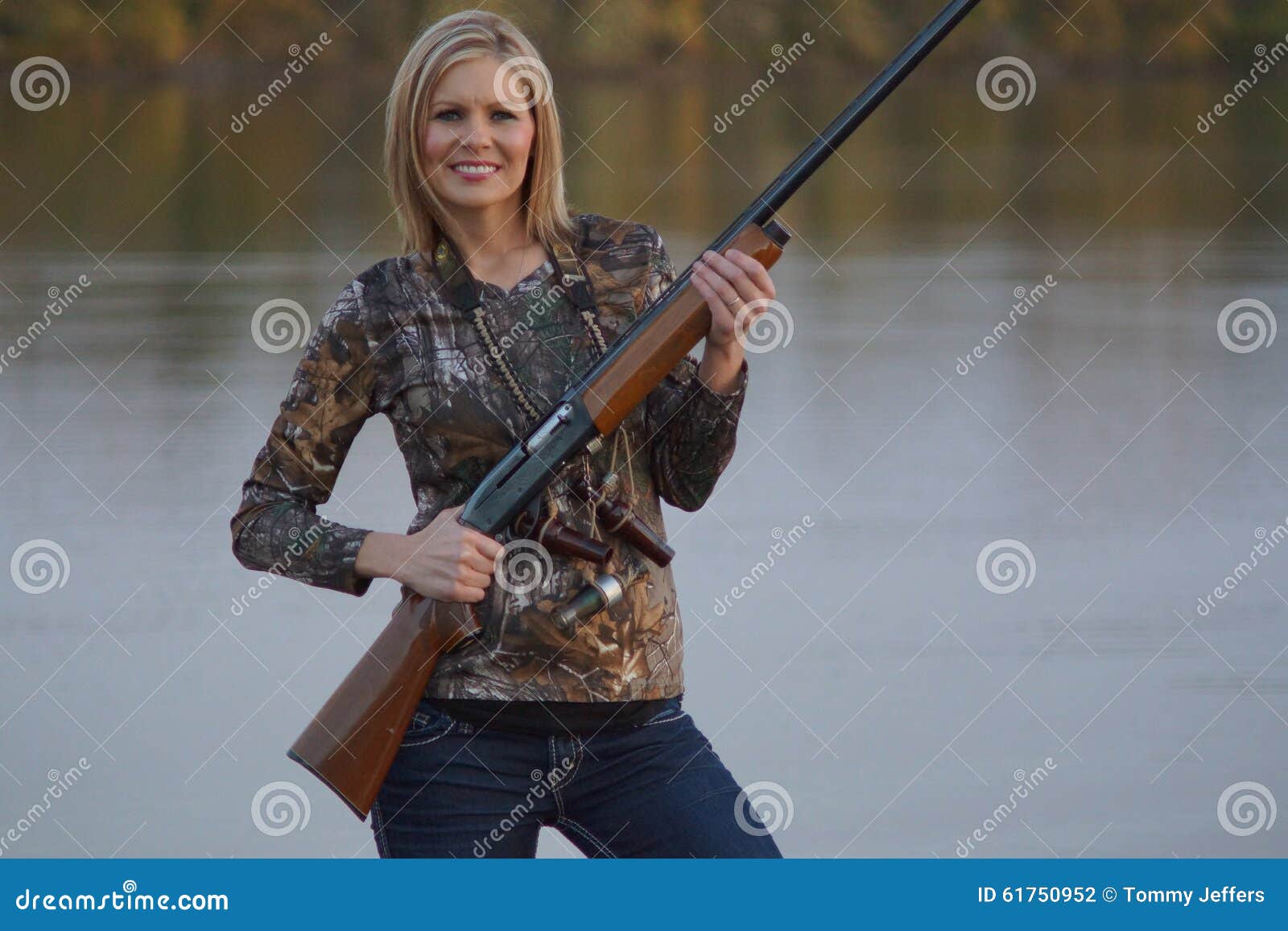 Female Duck Hunter stock photo. Image of hunter, shot - 61750952