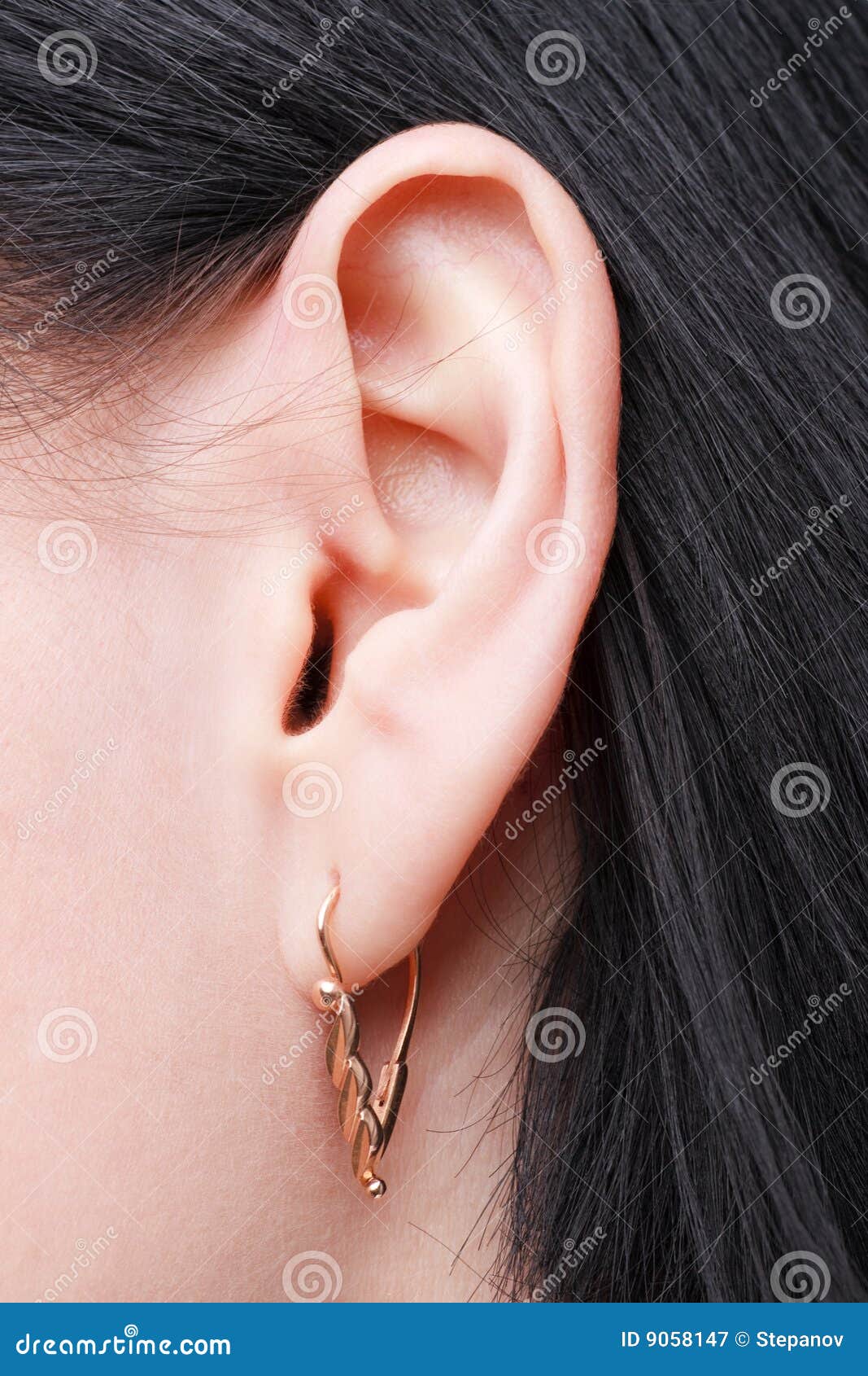 Female ear stock image. Image of girl, earlap, hear, caucasian - 9058147