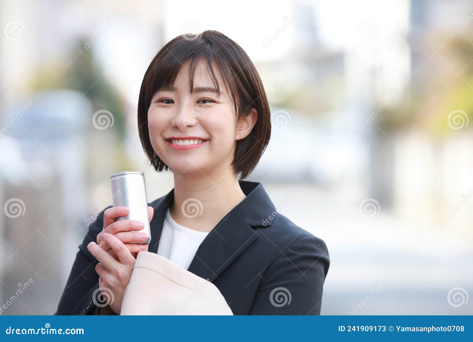 Female Employee Drinking a Drink Stock Image - Image of woman, person ...