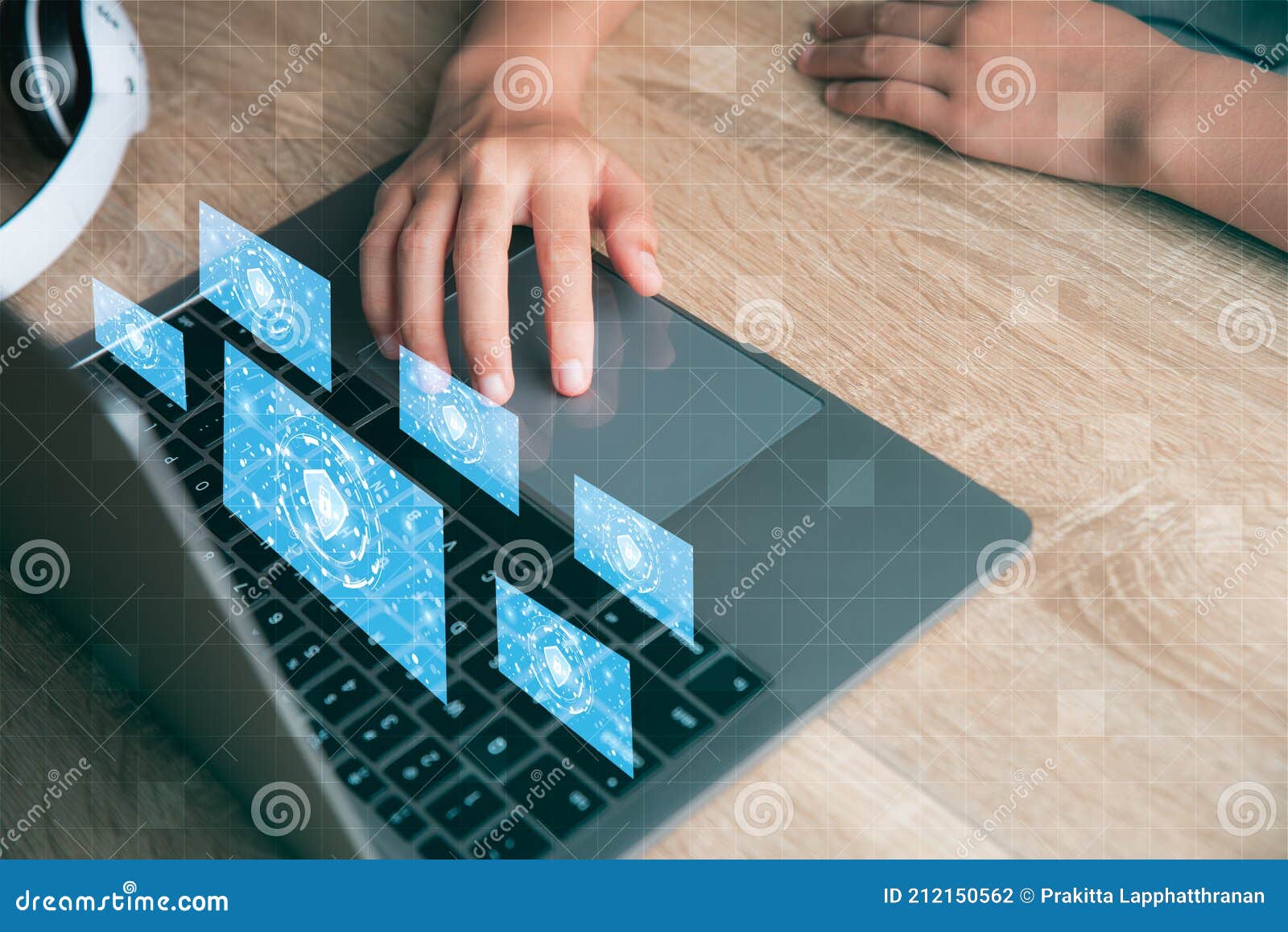 A Female Employee Using a Laptop Computer Stock Photo - Image of graph ...