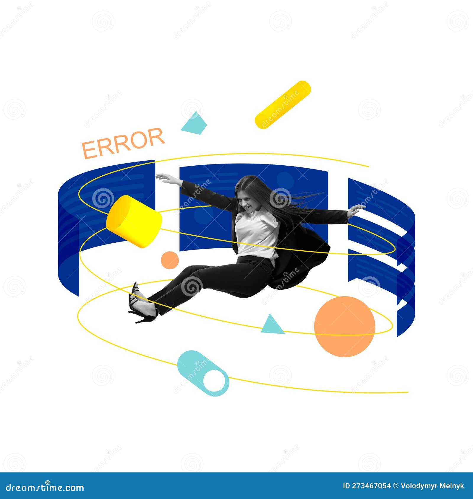 Female Employee Working with Projects, Making Analytics and Finding Out ...