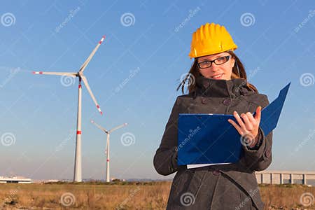 Female Engineer stock image. Image of environmental, portrait - 18614847