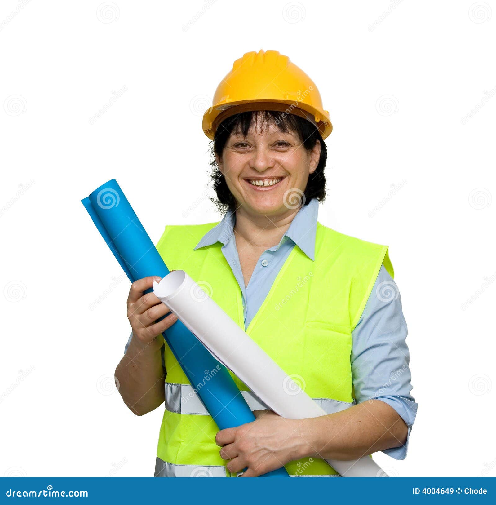 Female engineer stock image. Image of construct, helmet - 4004649