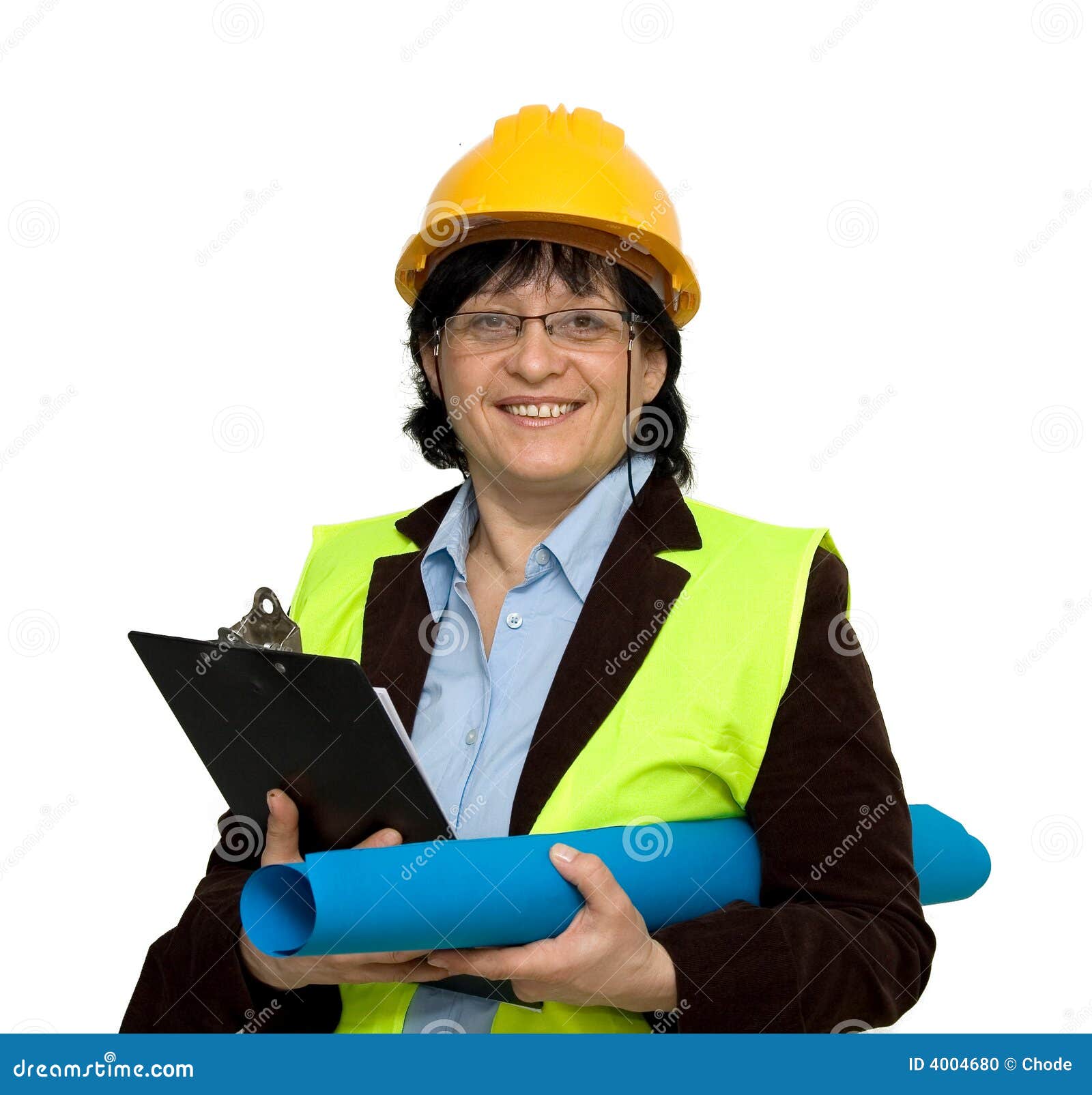Female engineer stock photo. Image of blueprints, manager - 4004680