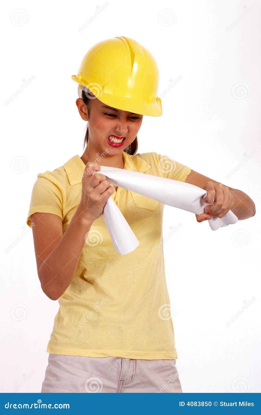 Female engineer stock photo. Image of girl, angry, stressed - 4083850
