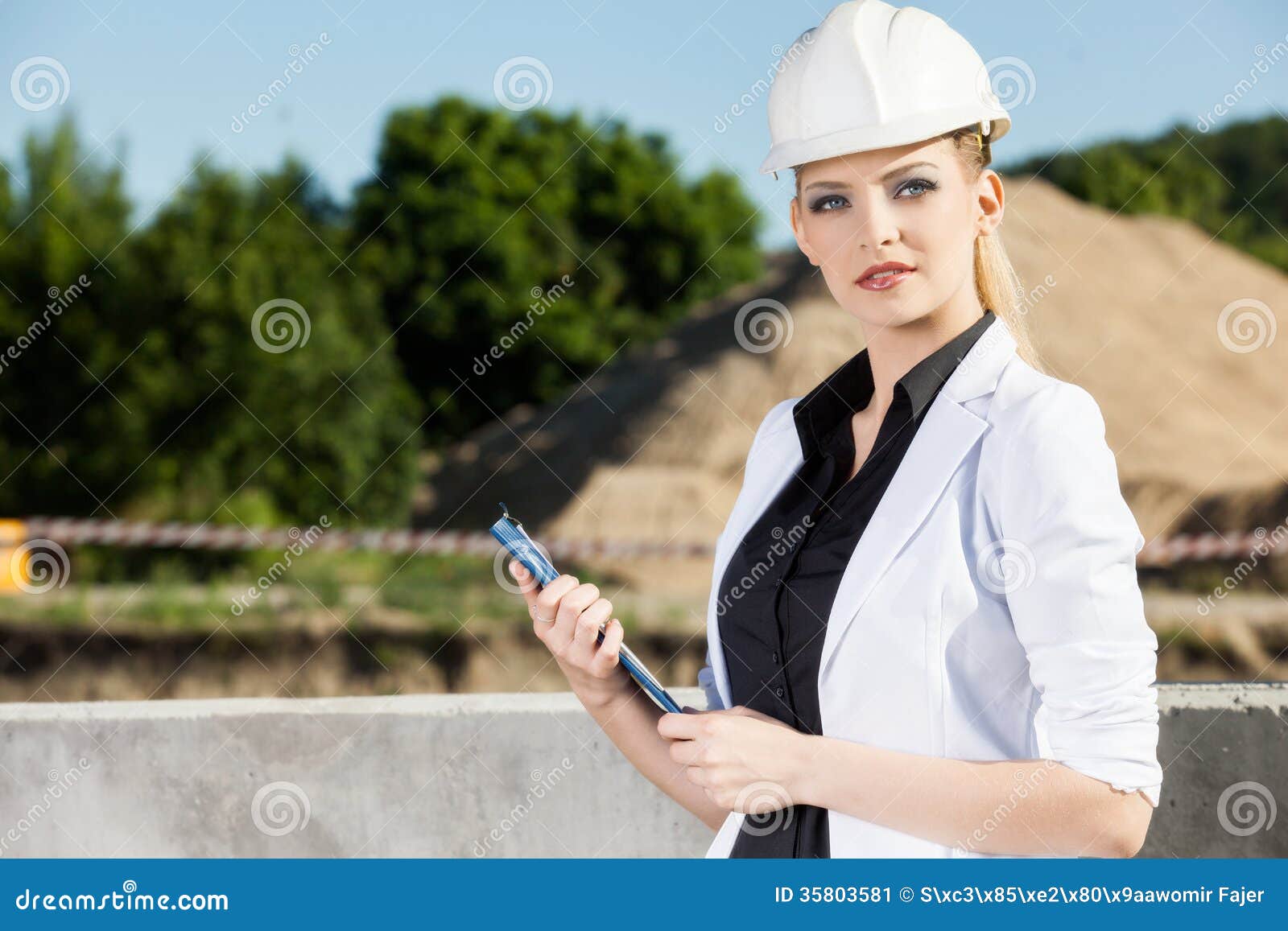 Female engineer stock image. Image of building, satisfaction - 35803581