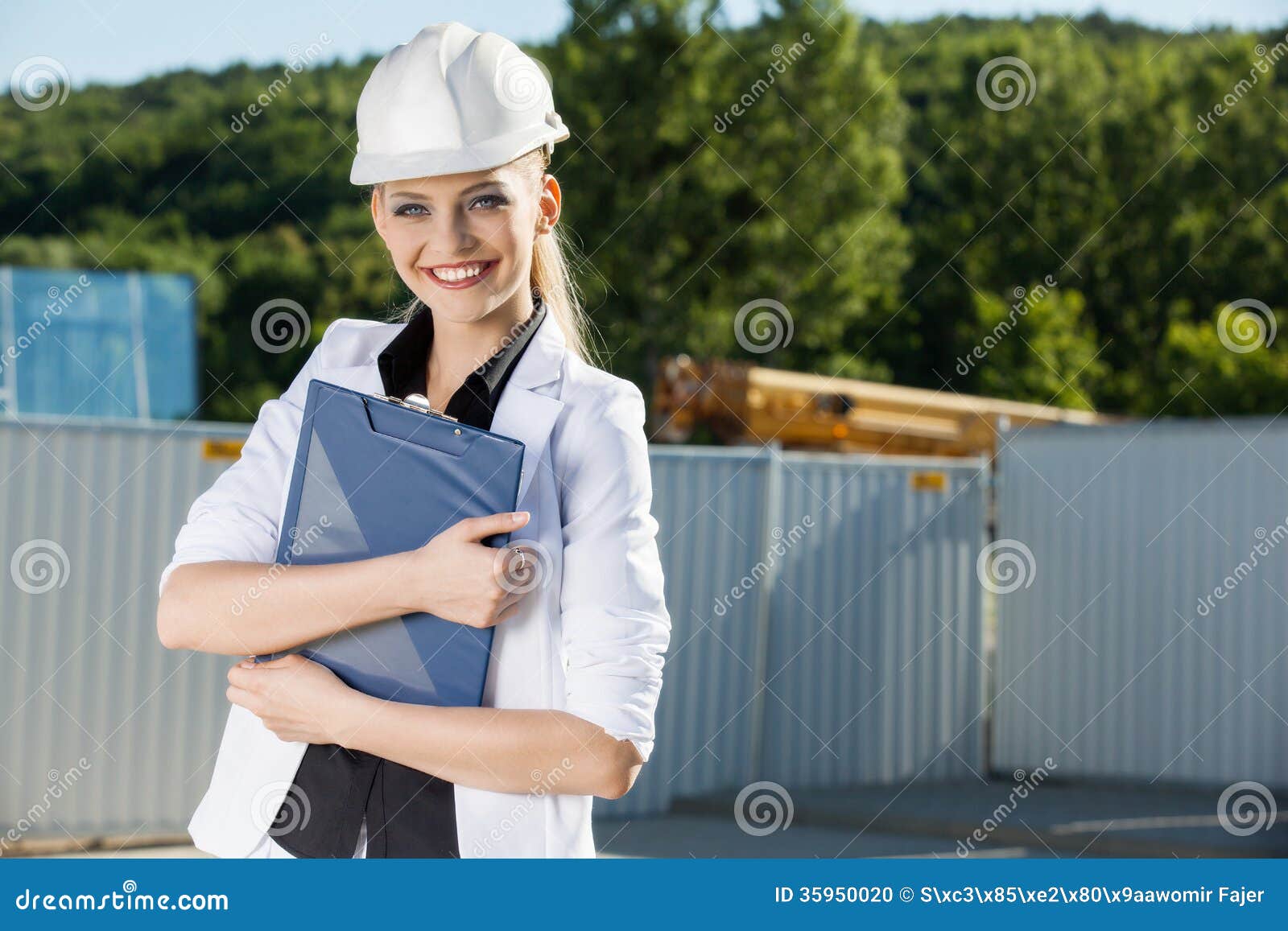 Female engineer stock photo. Image of outdoor, female - 35950020