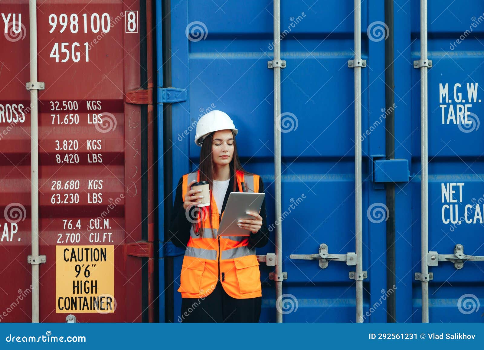 Working In Container Terminal Stock Photography | CartoonDealer.com ...