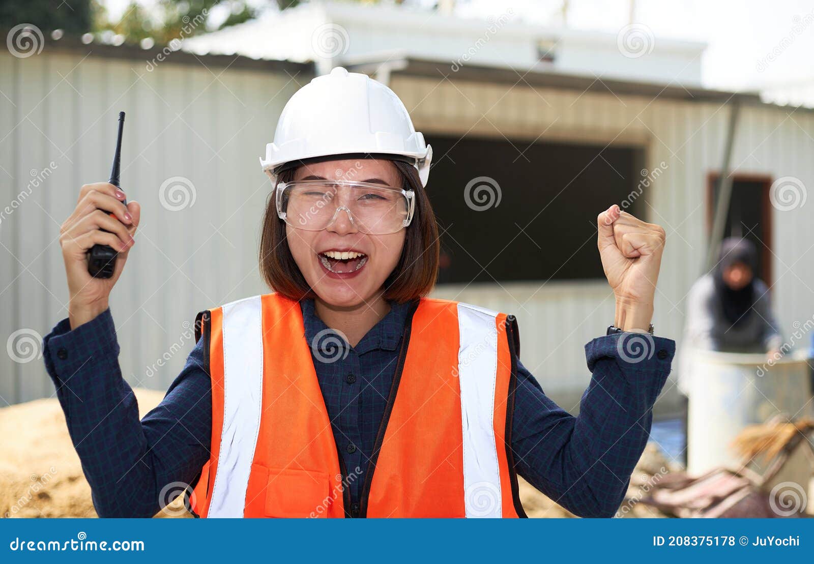 A Female Engineer or Contractor is Frustrated Over a Mistake Stock ...