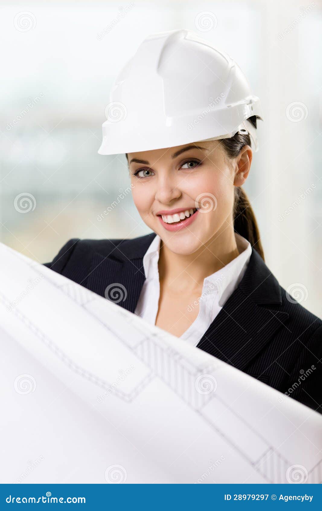 Female Engineer in Hard Hat Hands Sketch Stock Image - Image of ...