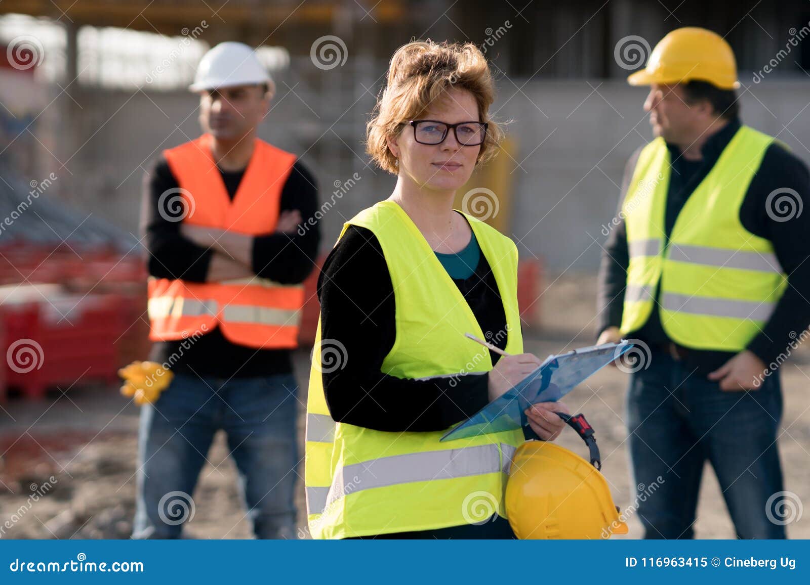 Female engineer posing stock image. Image of business - 116963415