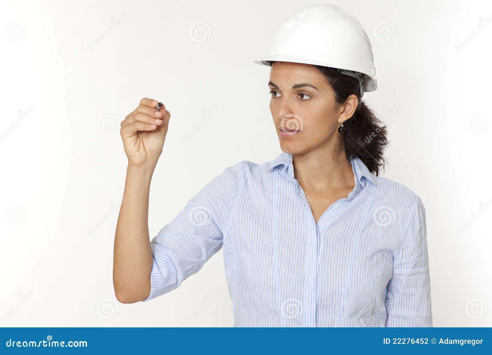 Female engineer writing stock photo. Image of person - 22276452