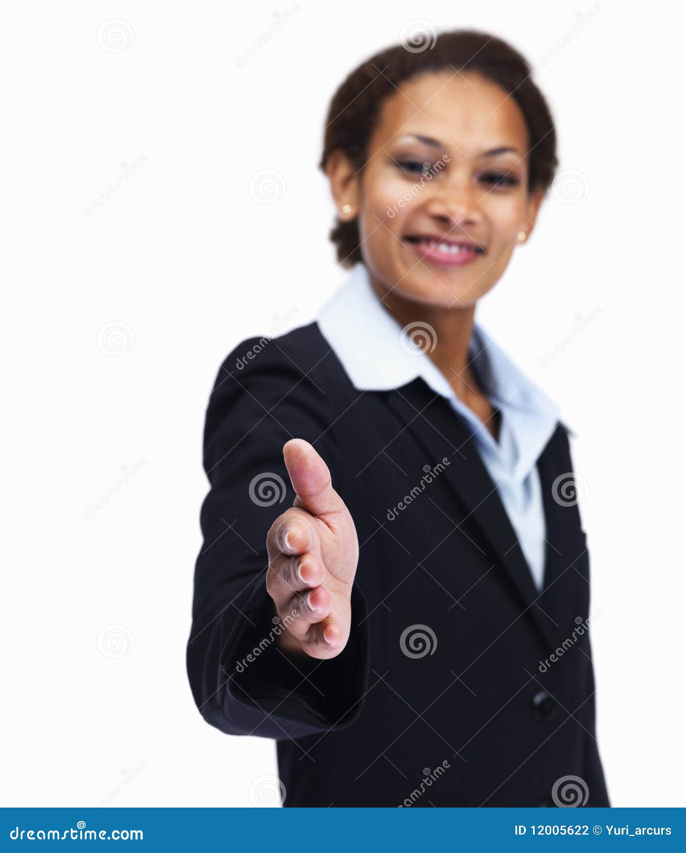 Female Entrepreneur with an Open Hand Stock Photo - Image of good ...