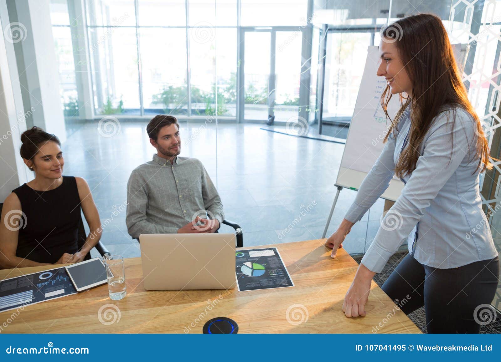 Female Executive Giving Presentation To Her Colleagues in Conference ... Female Executive Giving Presentation To Her Colleagues in Conference ...