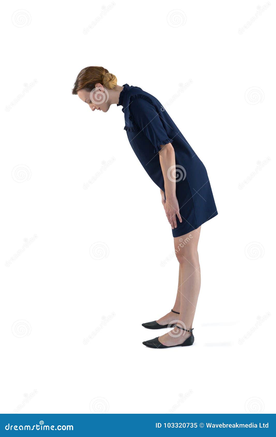 Female Executive Looking Down Stock Image - Image of caucasian ...