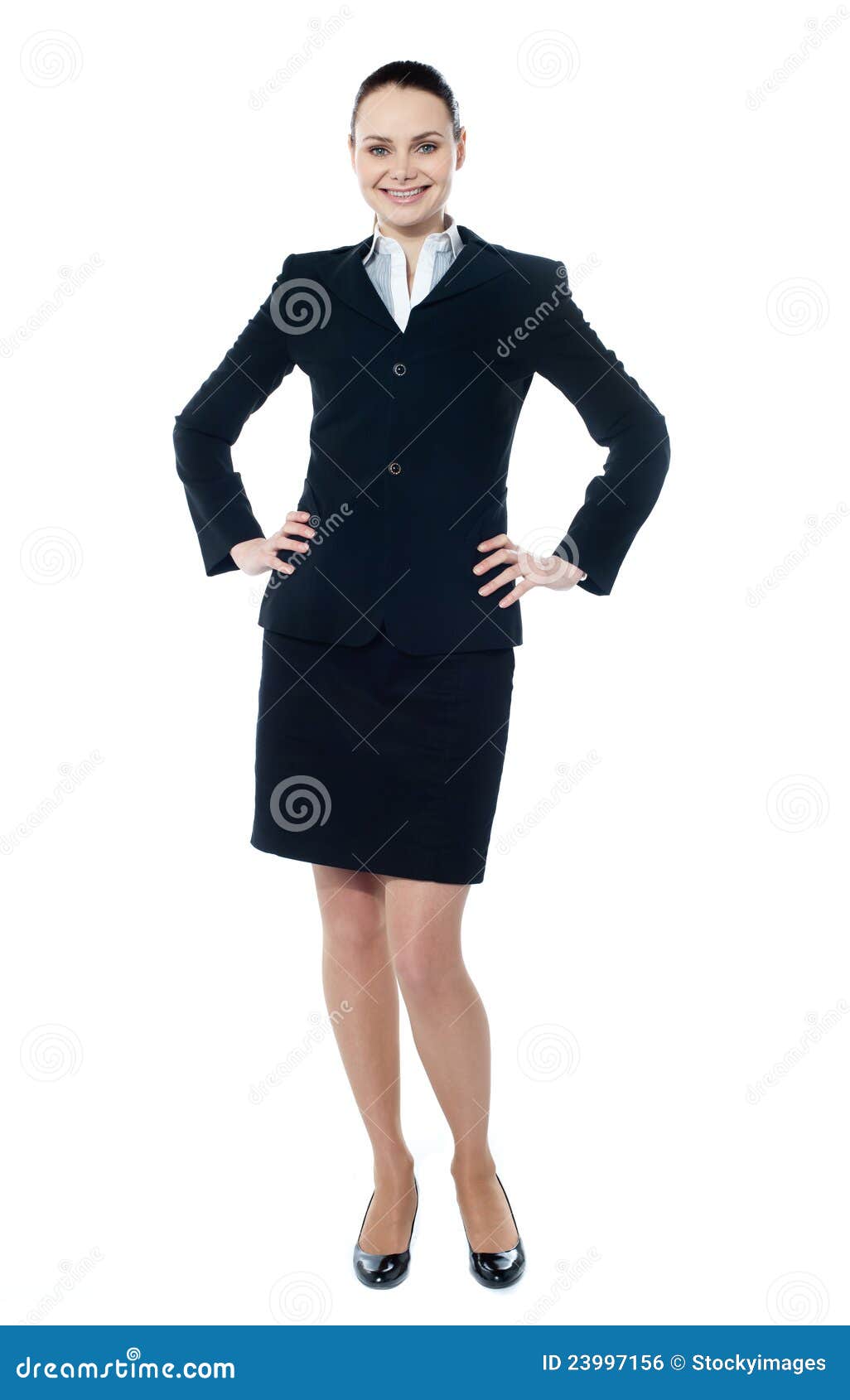 Female Executive Posing with Hands on Her Waist Stock Photo - Image of ...