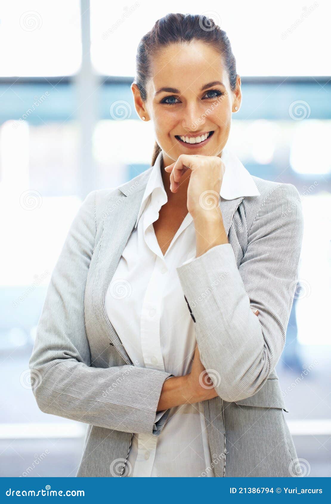 Female executive smiling stock photo. Image of female - 21386794