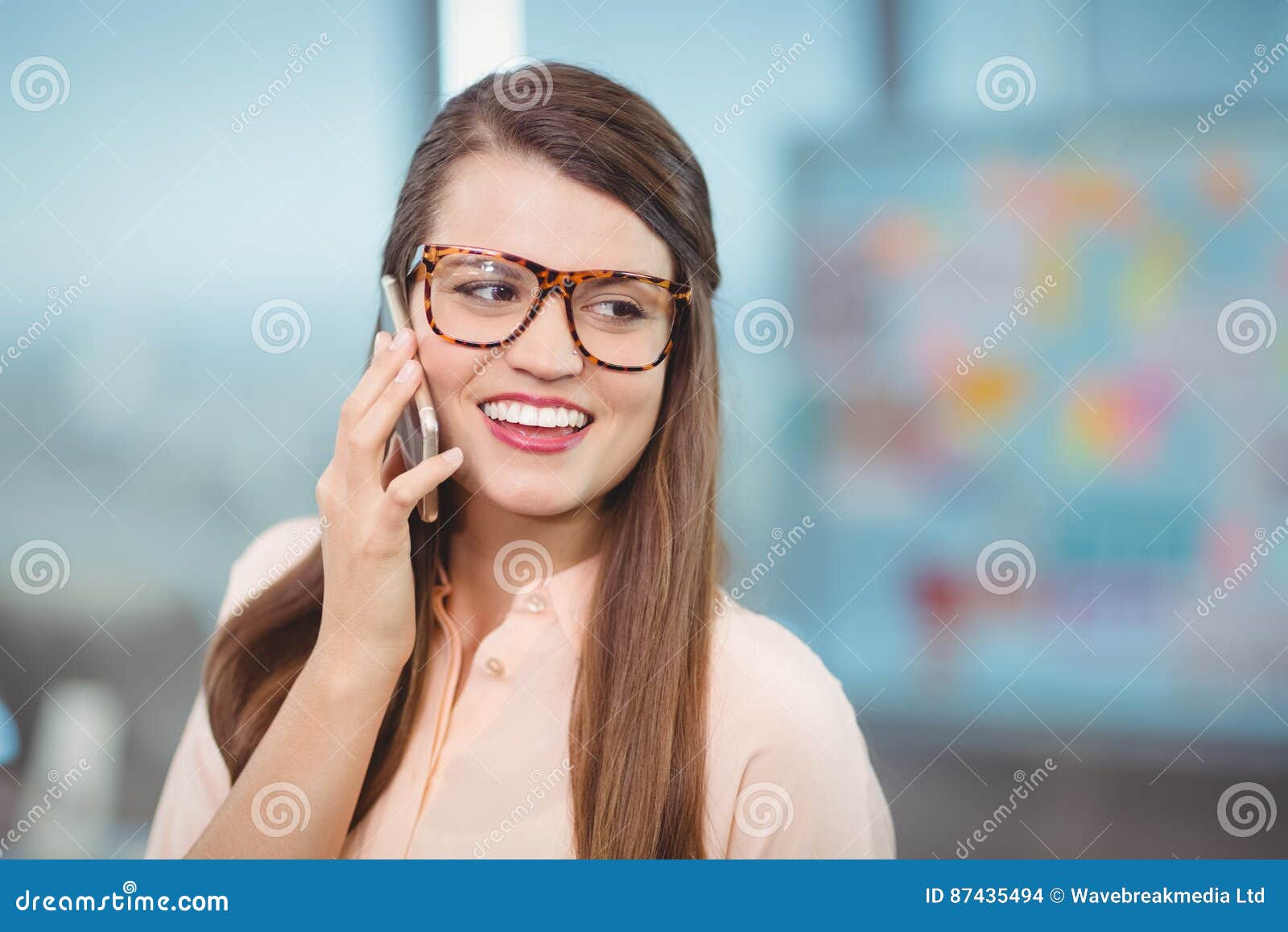 Female Executive Talking on Mobile Phone Stock Photo - Image of ...